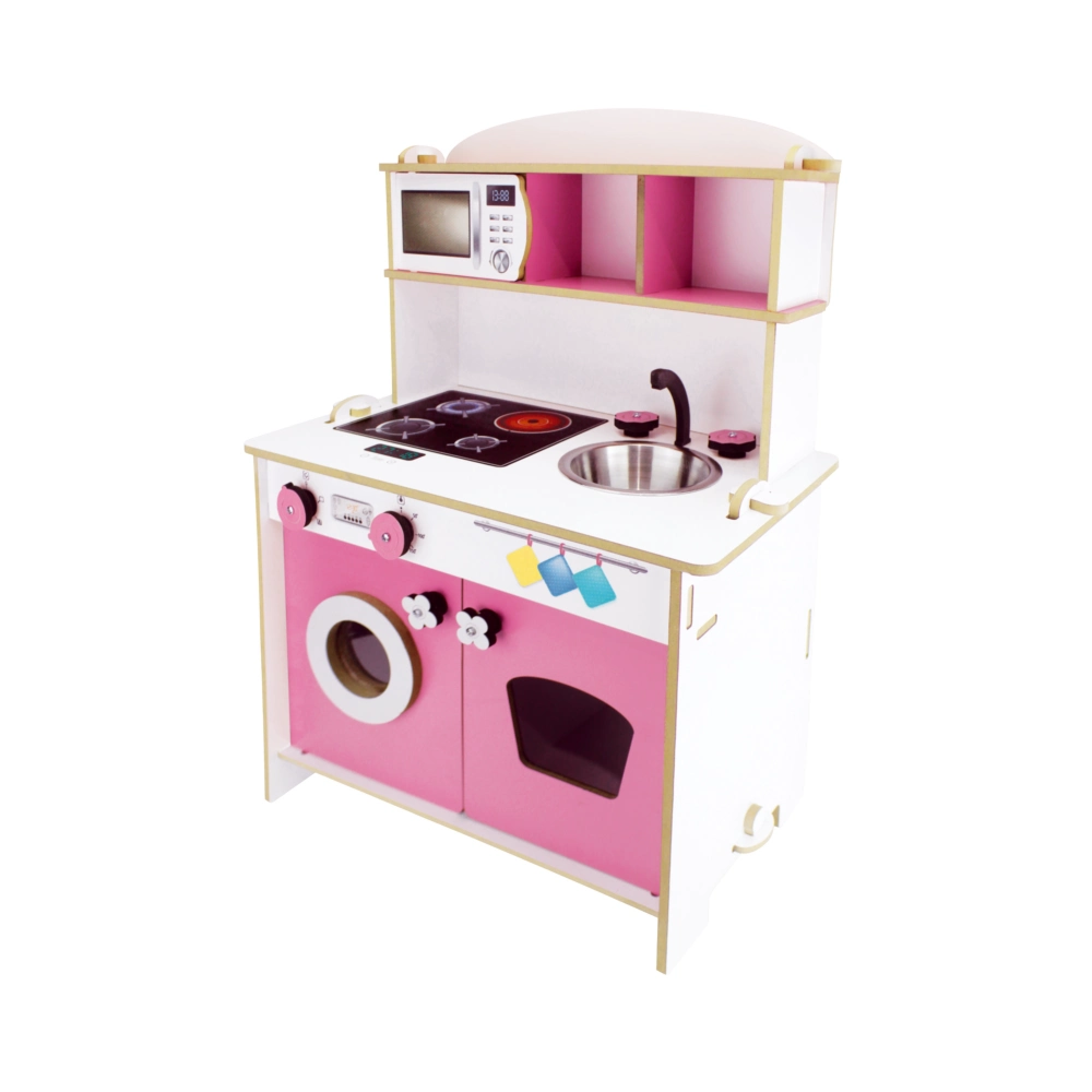 Grander, drvena kuhinja, roze - Kengur