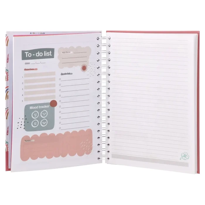 Planny Note, planer, spiralne korice, 17x24cm, miks - Kengur